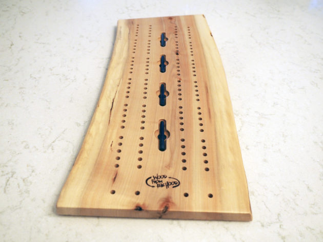 Large Cribbage Board Made From Maple - Wood From The Hood