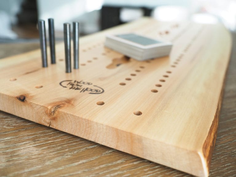 Large Cribbage Board Made From Maple - Wood From The Hood