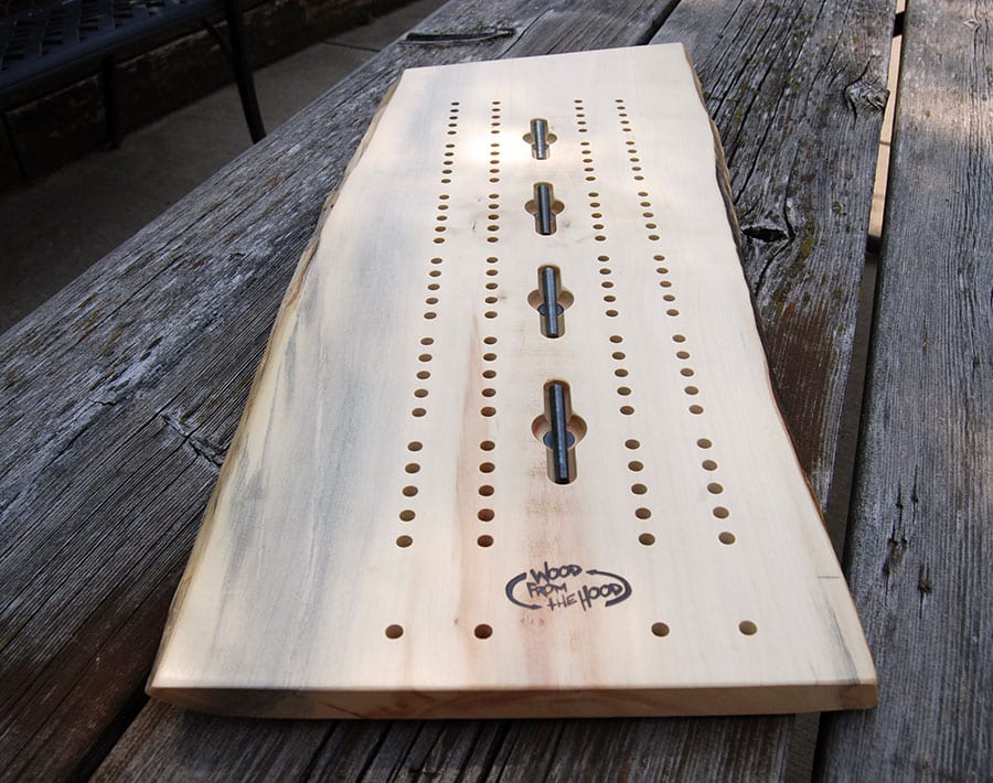 Large Cribbage Board Made From Boxelder - Wood From The Hood
