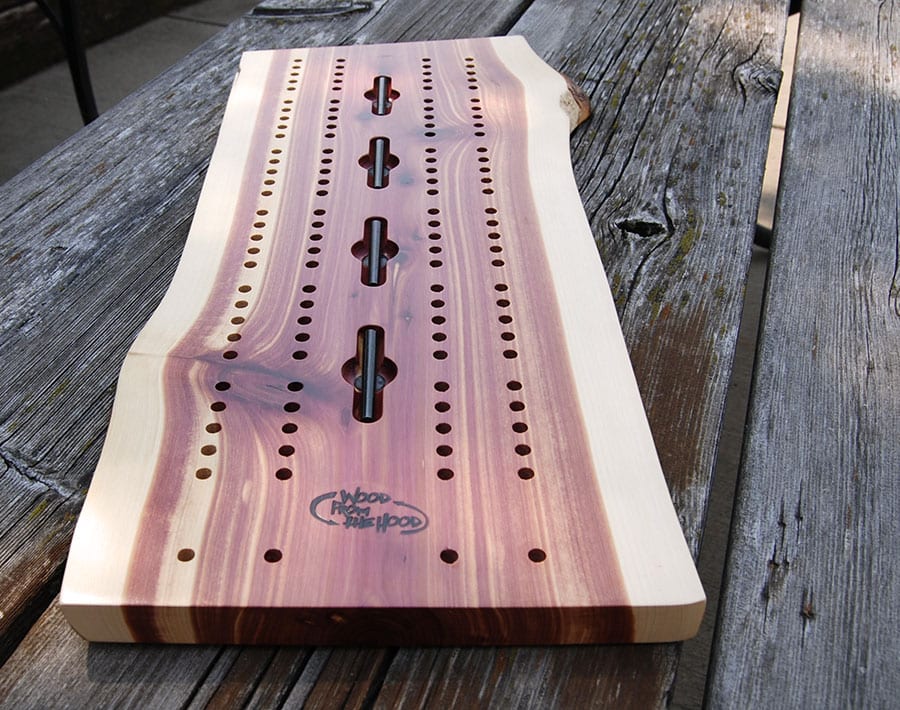 10 X 23 Cribbage Board Large Red Cedar Wood From The Hood