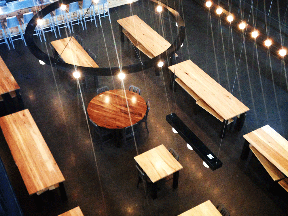 Urban Wood Brewery Tables | Custom Wood Furniture | Wood From The Hood ...