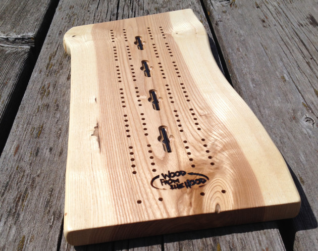 Small Cribbage Board Made From Ash - Wood From The Hood