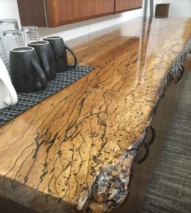Live Edge Spalted Maple Counter Top - Commercial Interior - Minneapolis ...