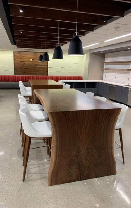 Black Walnut Paneling, Tables, Ceiling Baffles & Shelves - Cushman ...