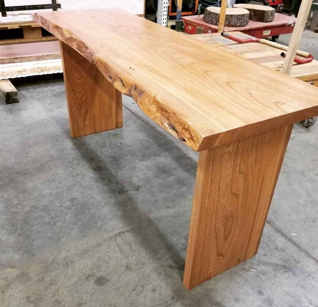 Live-edge Elm Console Table - Wood From The Hood