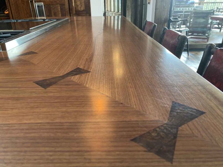 Residential Interior - Black Walnut Center Island & River Bar Top ...