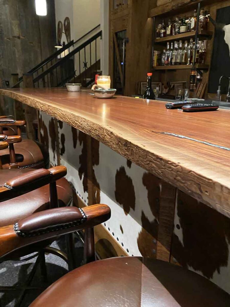 Residential Interior - Black Walnut Center Island & River Bar Top ...
