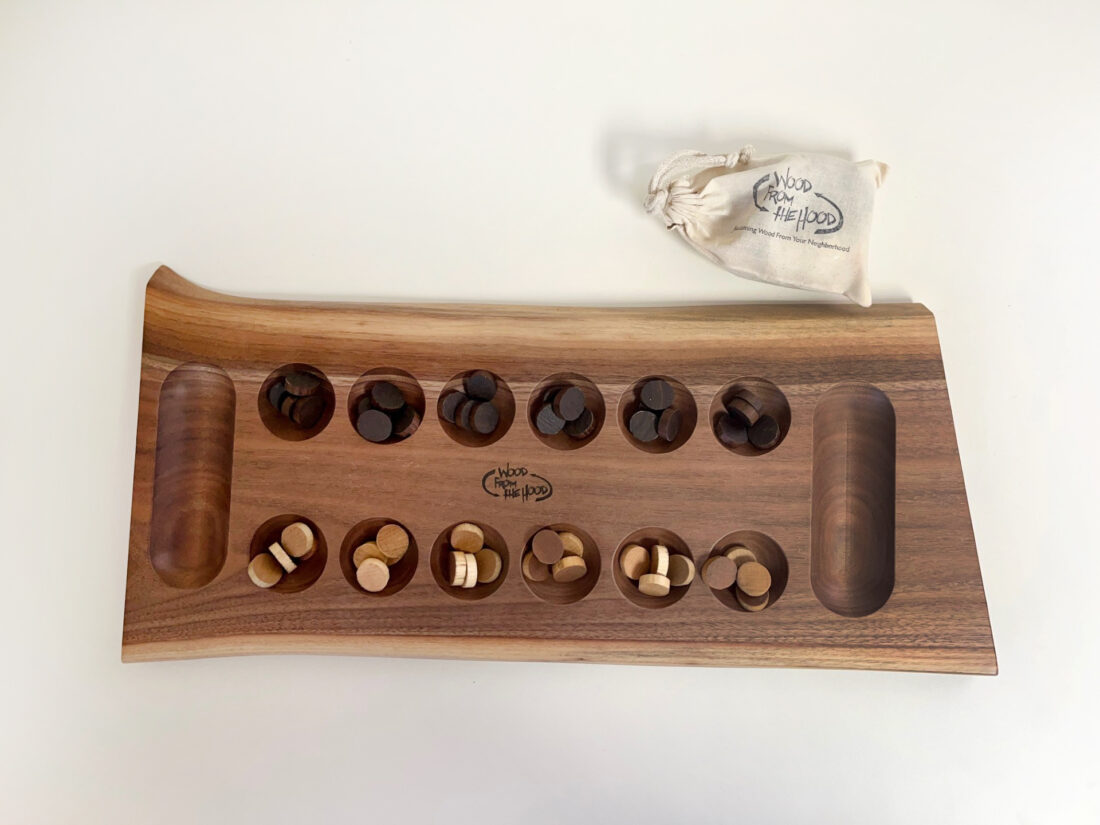 Mancala Game Board - Walnut - Wood From The Hood