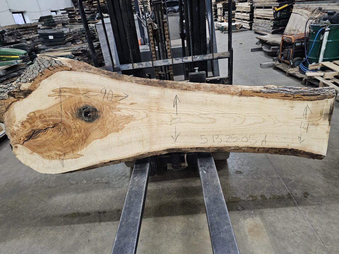 Ash Natural Edge Slab #5-13-25-05 - Wood From The Hood