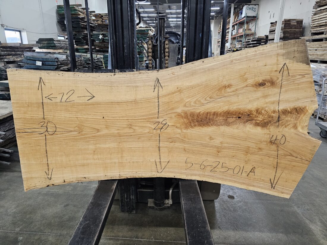 Ash Natural Edge Slab #5-6-25-01 - Wood From The Hood