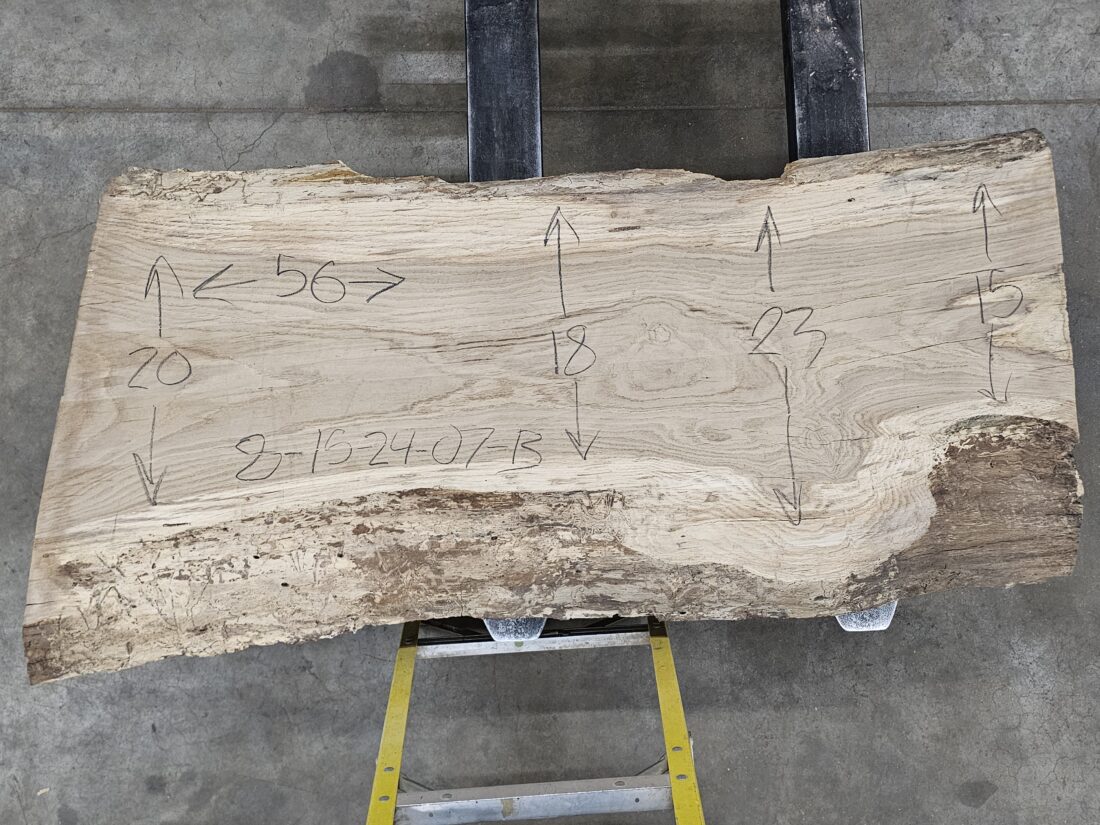 White Oak Natural Edge Slab #8-15-24-07 - Wood From The Hood
